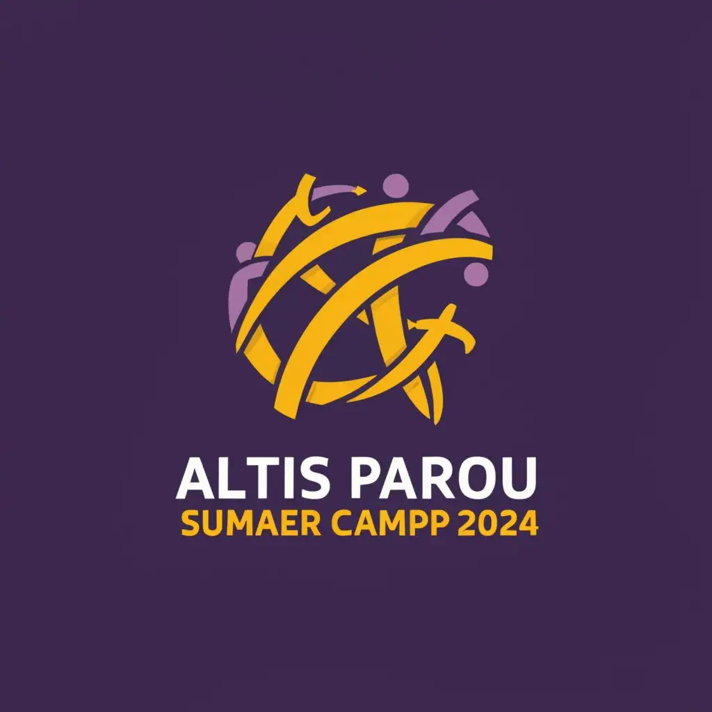 LOGO Design for Altis Parou Summer Camp 2024 Vibrant Yellow and Purple ...