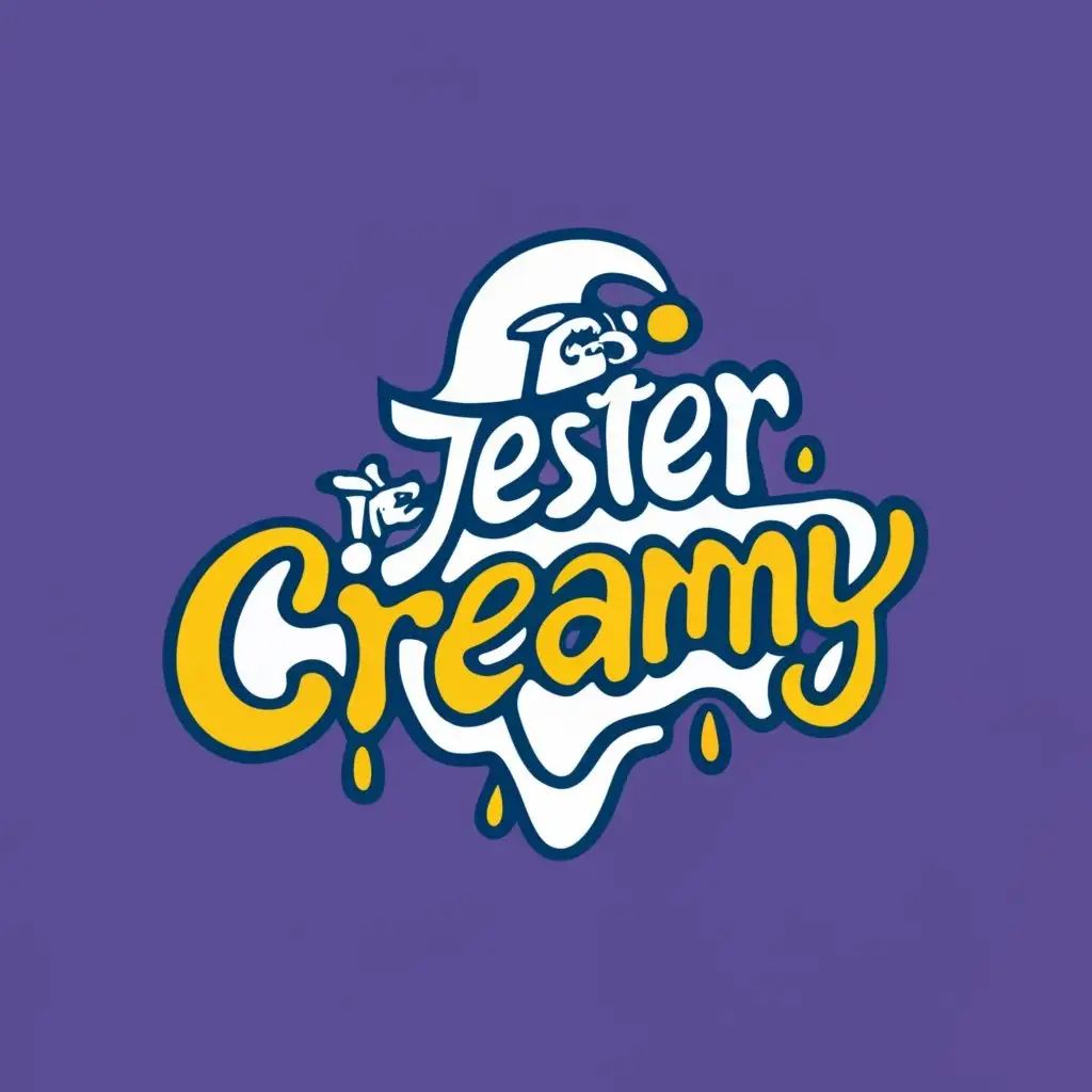 LOGO Design For The JesterCreamy Playful CreamColored Emblem for the ...