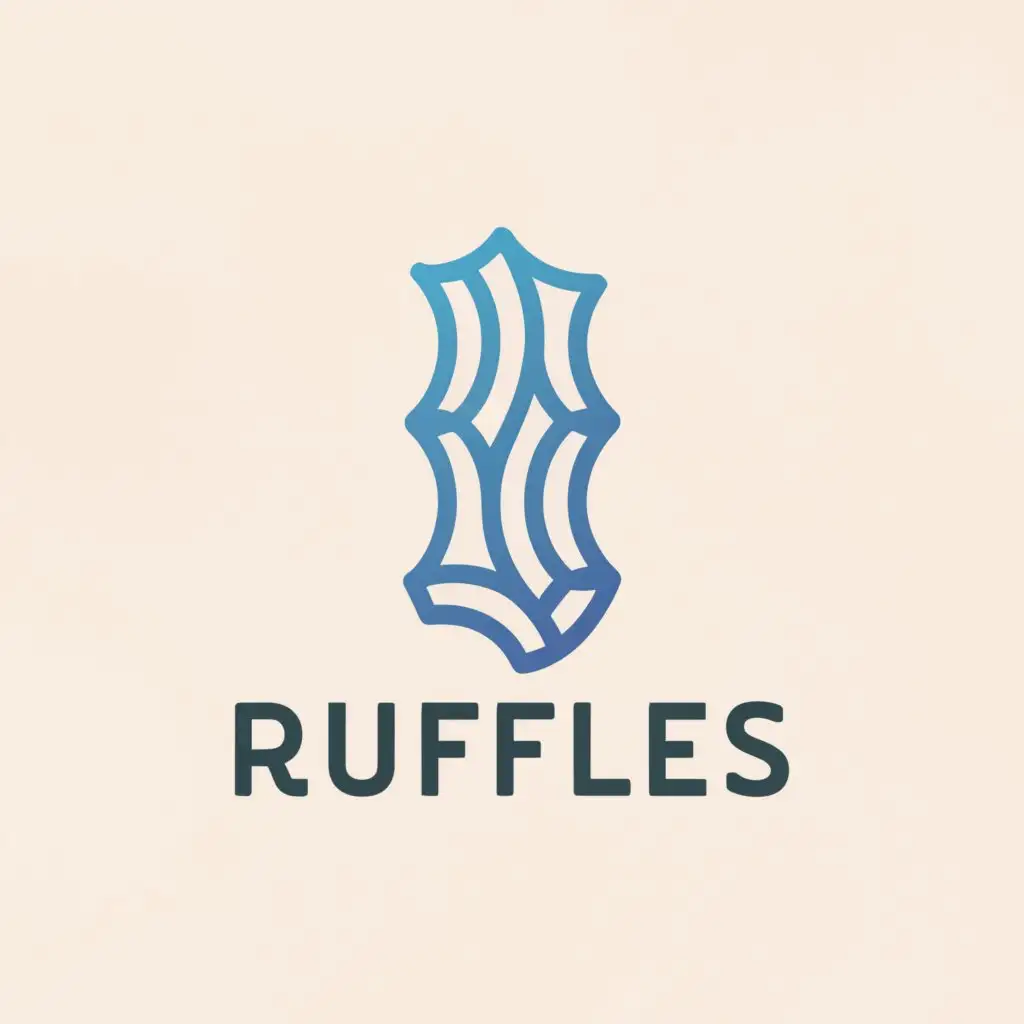 LOGO Design For Ruffles Elegant Typography with Ruffle Graphic Element ...