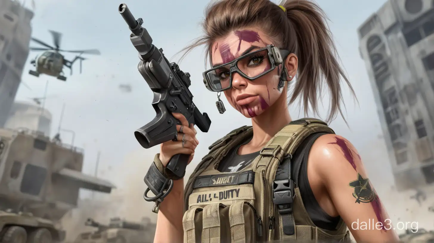 BattleReady Female Warrior Inspired by Call of Duty Warzone | Dalle3 AI