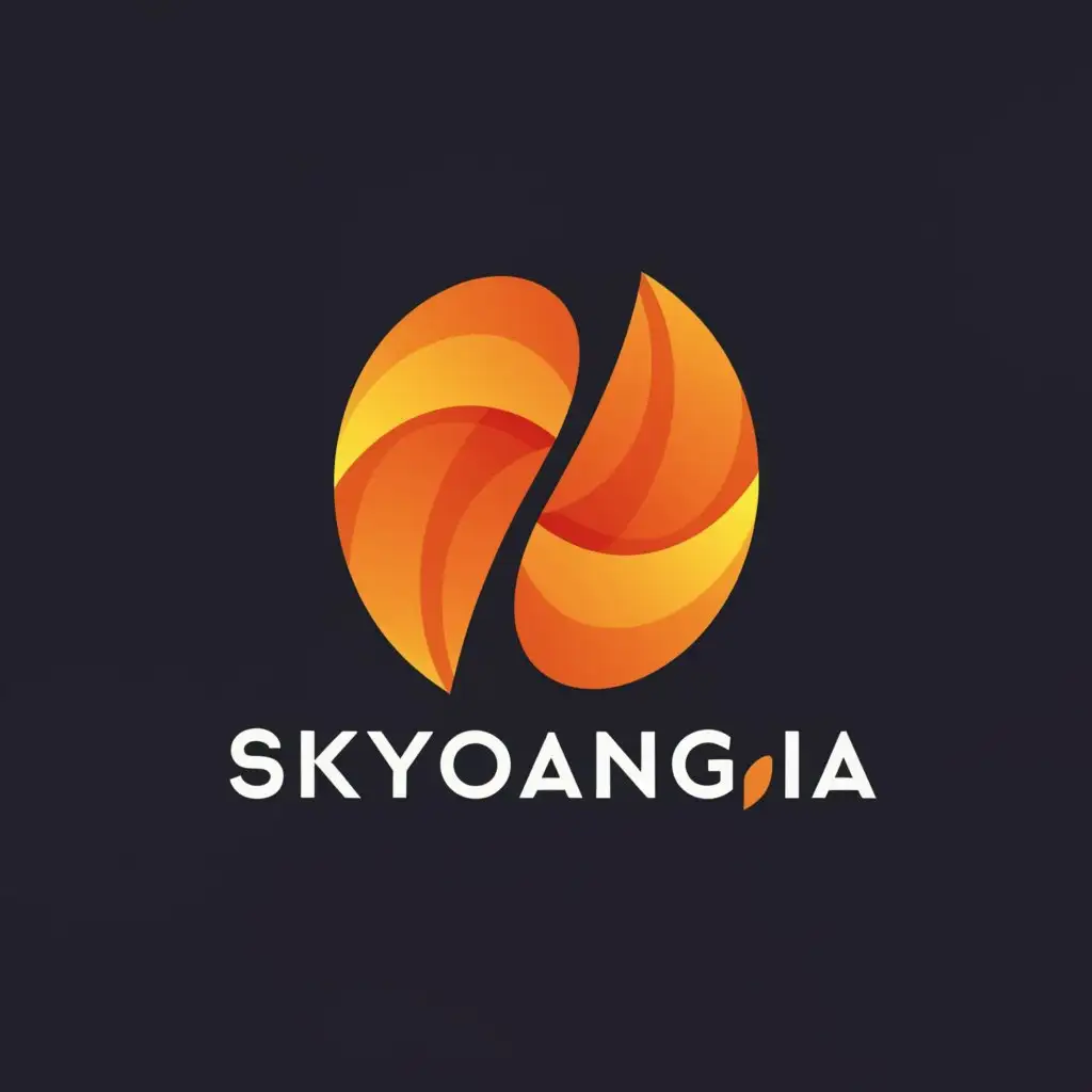 LOGO Design For Skyorangia Vibrant Orange Text with Portable Air ...