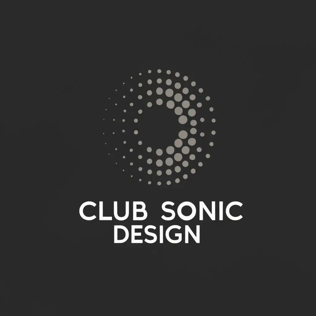 LOGO Design for Club Sonic Design Minimalistic Circle of Dots on Clear ...