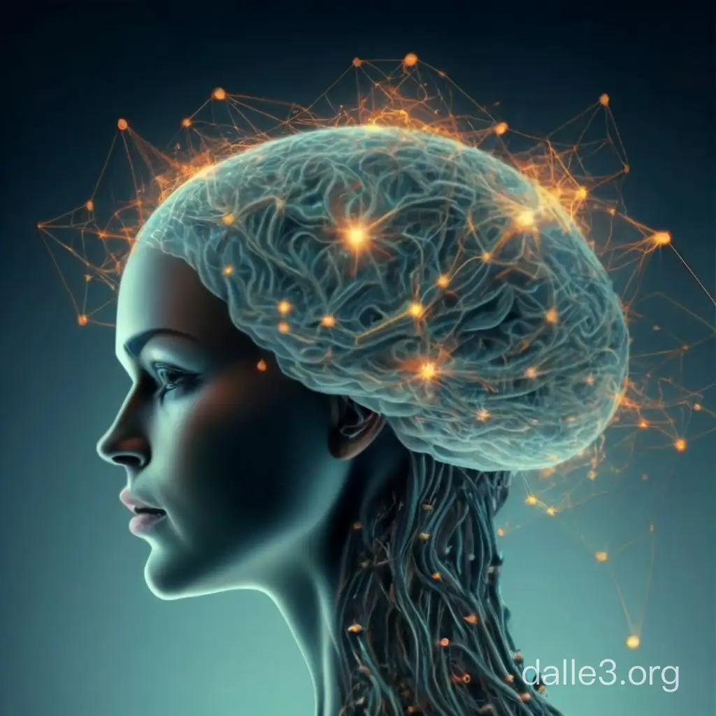 Colorful Abstract Neural Network Art | Dalle3 AI