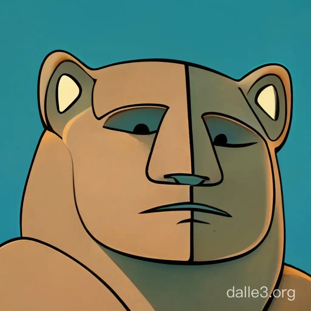 CatFaced Moai Statue Whimsical Fusion of Ancient Art and Feline Charm ...