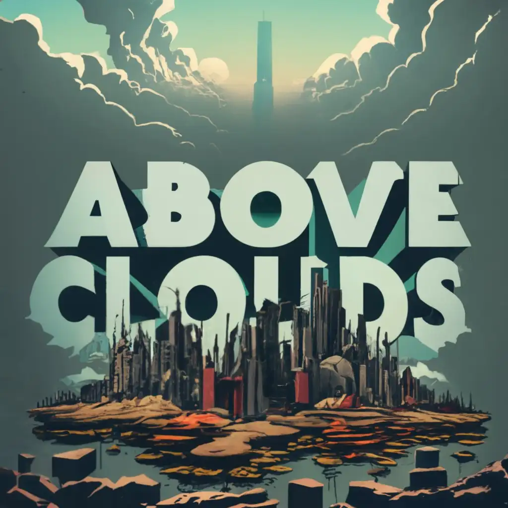 LOGO Design For Above Clouds Elegant Cyberpunk Cityscape with ...