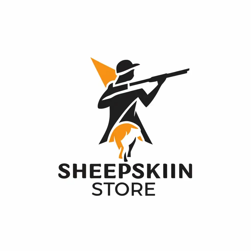 LOGO Design For Sheepskin Store Hunter Symbol with Minimalistic Design ...