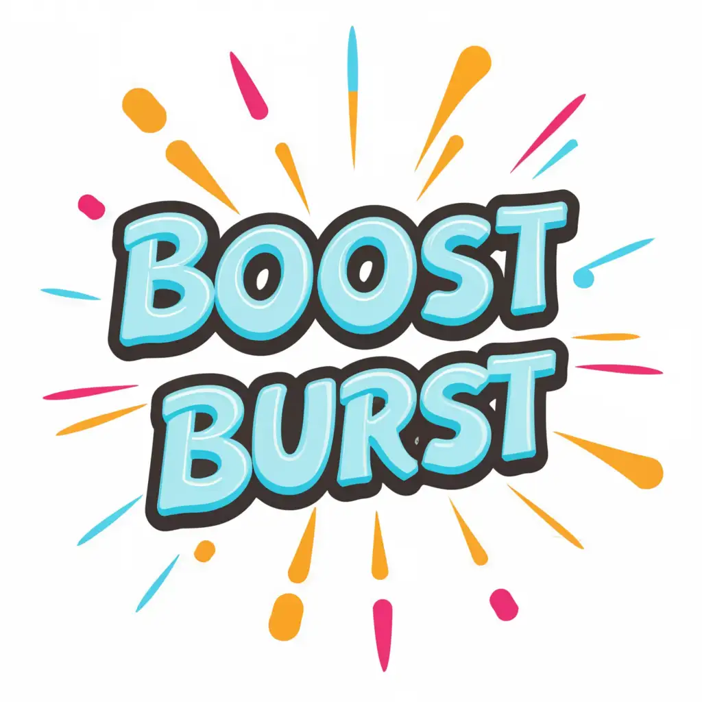 LOGO Design For Boost Burst Vibrant Bubble Letters for Beauty Spa ...