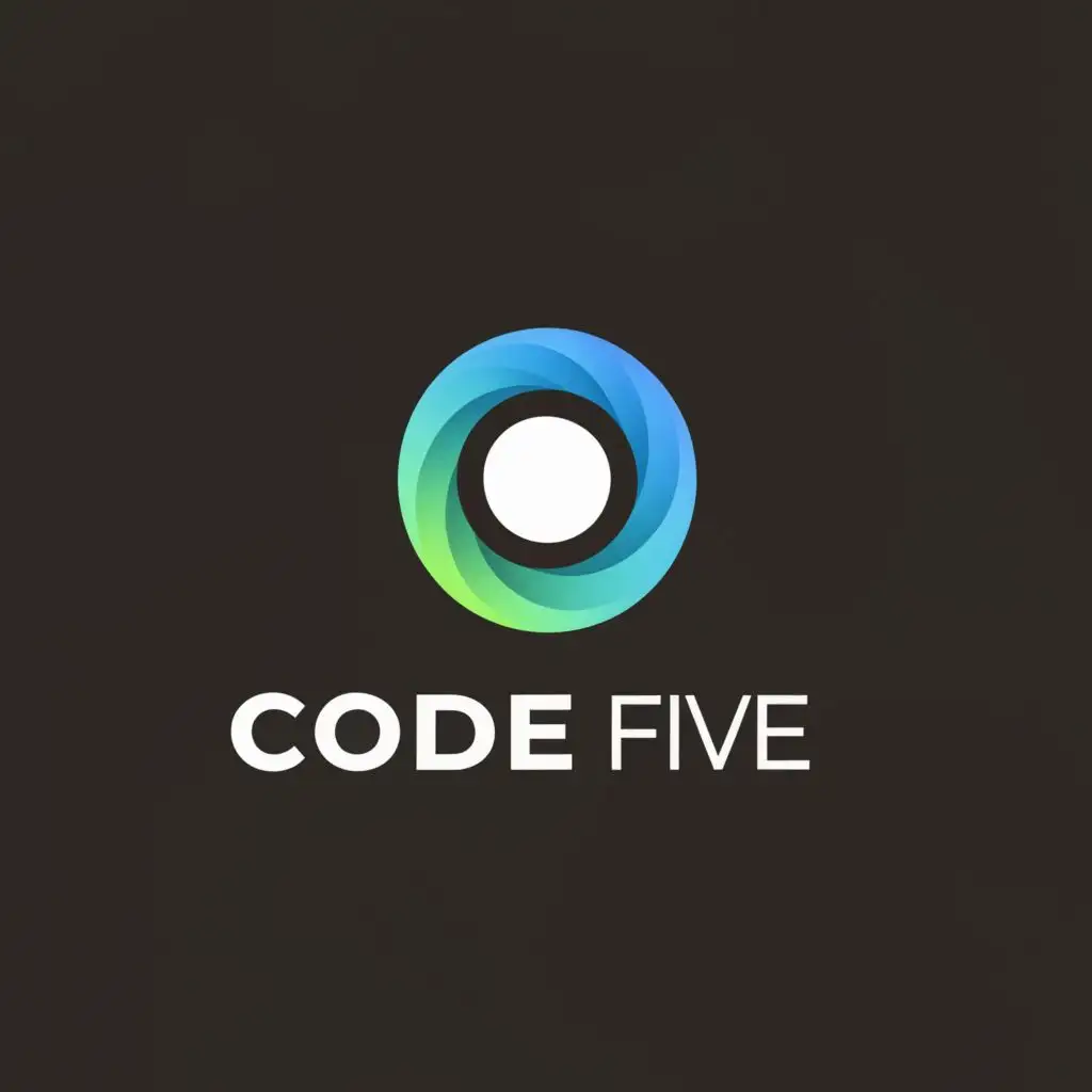 LOGO Design For Code Five Modern Aperture Lens Emblem on Clean ...