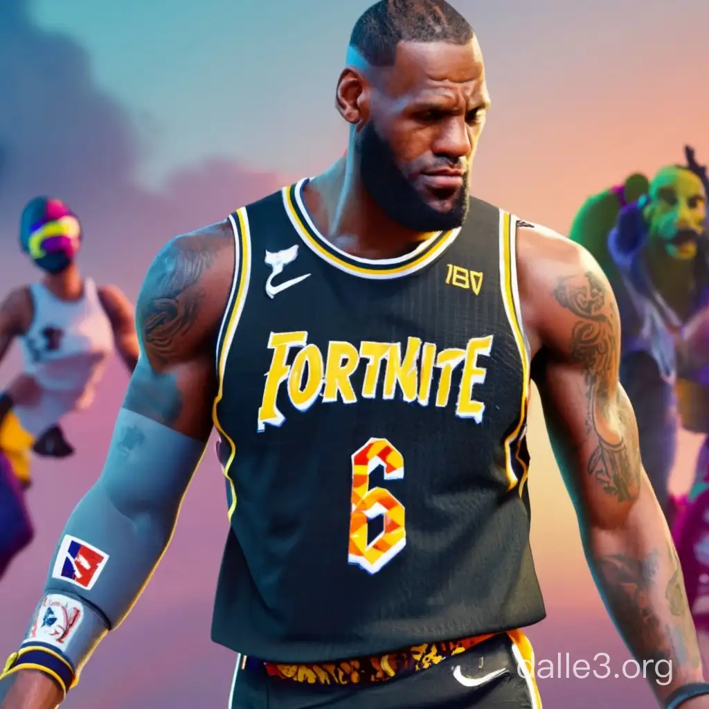 LeBron James Emotional Defeat in Fortnite Realistic 4K Scene of a ...