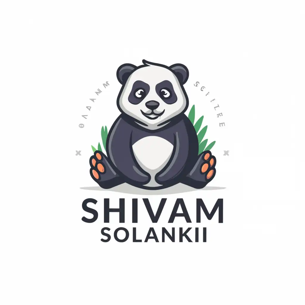 LOGO Design for Shivam Solanki Majestic Royal Panda Emblem for ...