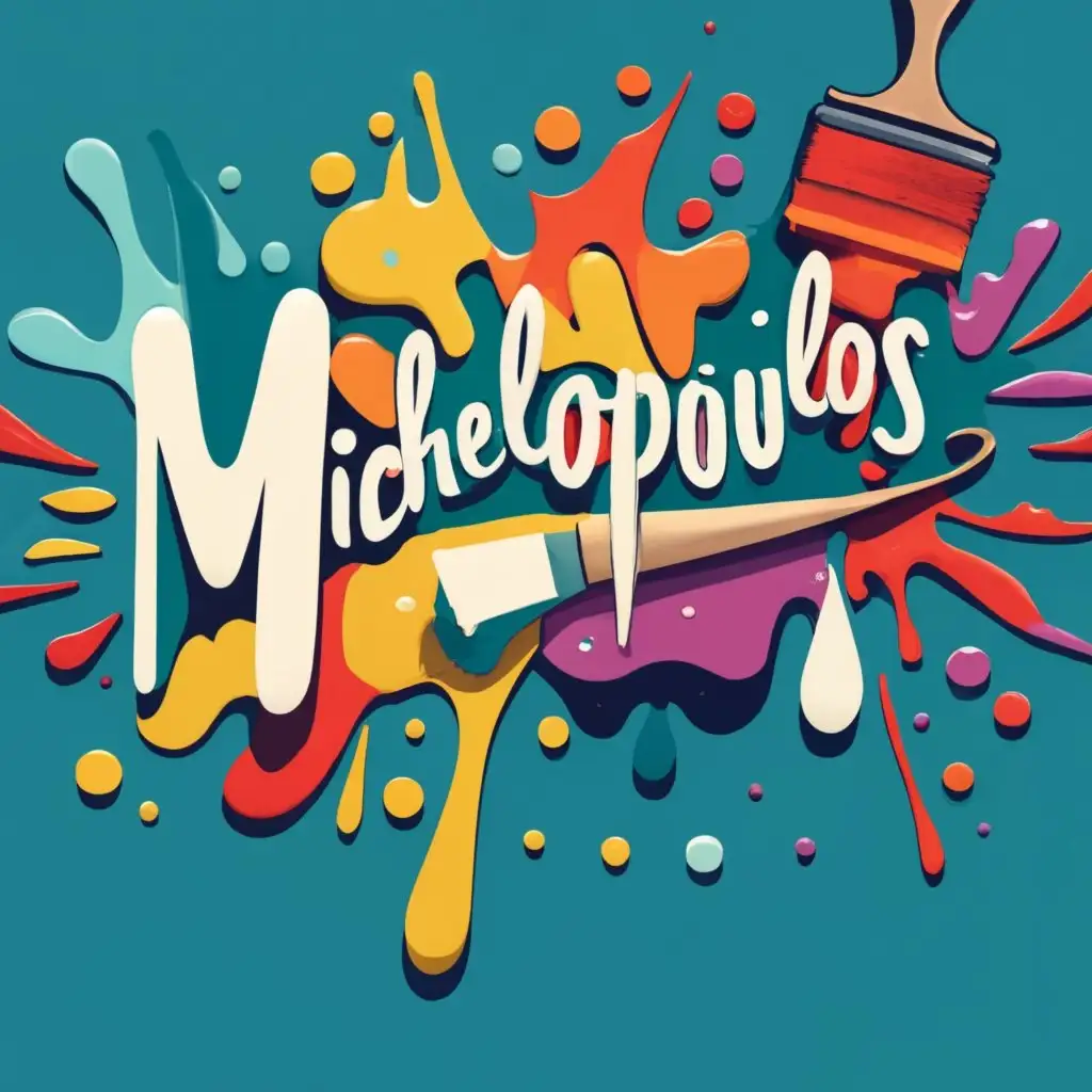 LOGO Design For Michelopoulos Paints Artistic Brush Strokes and Vibrant ...