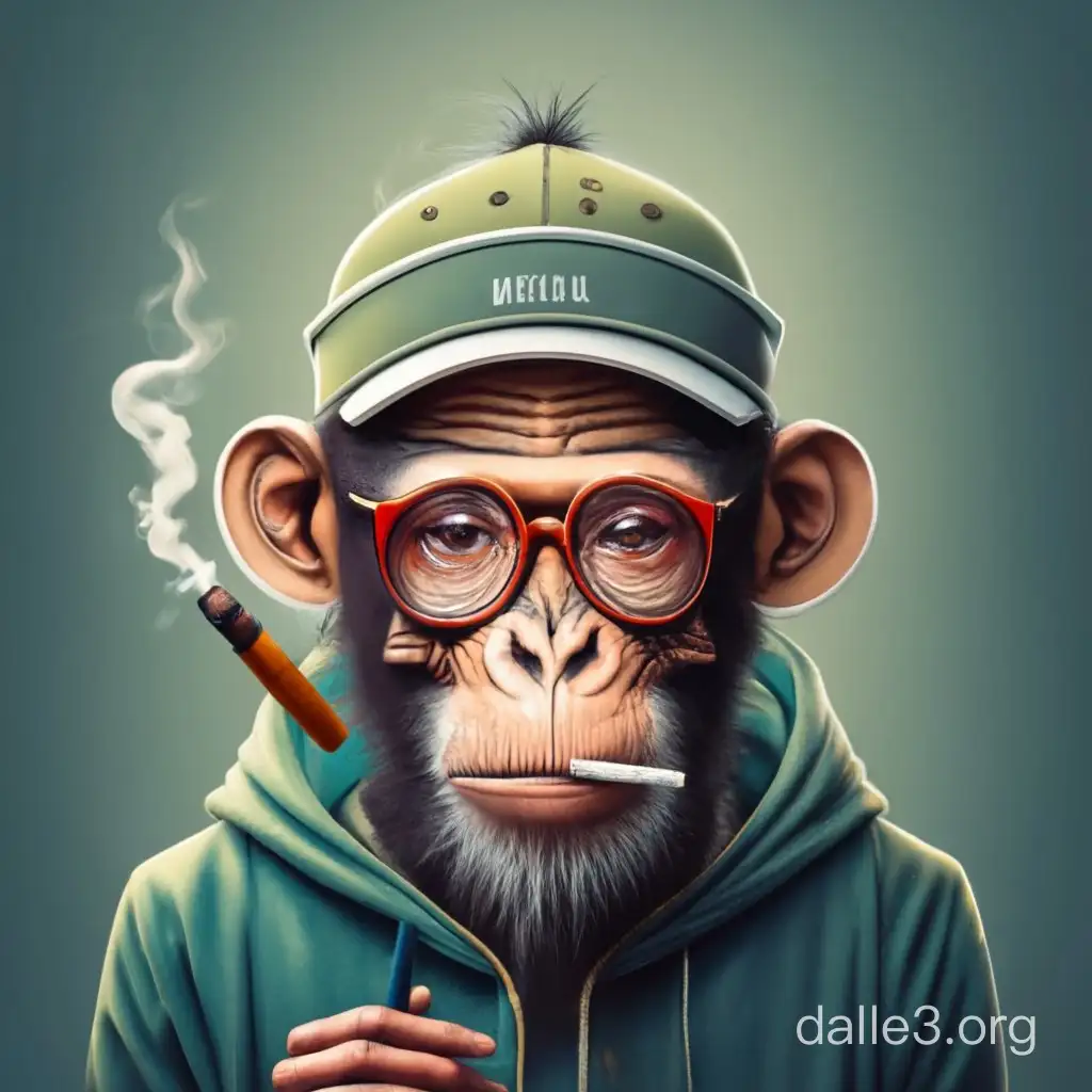 UrbanStyled Smoking Monkey Art | Dalle3 AI