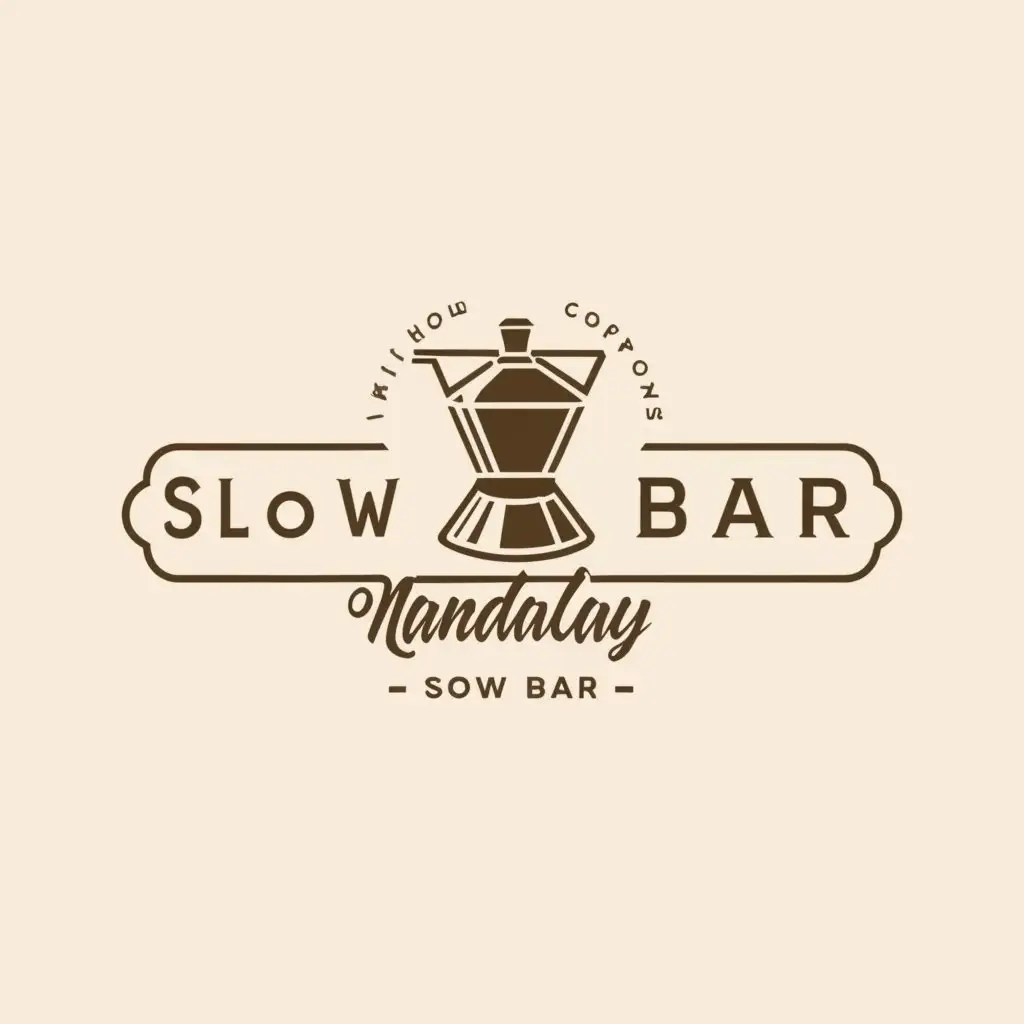 LOGO Design for Mandalay Slow Bar Minimalist V60 Coffee Maker Emblem on ...