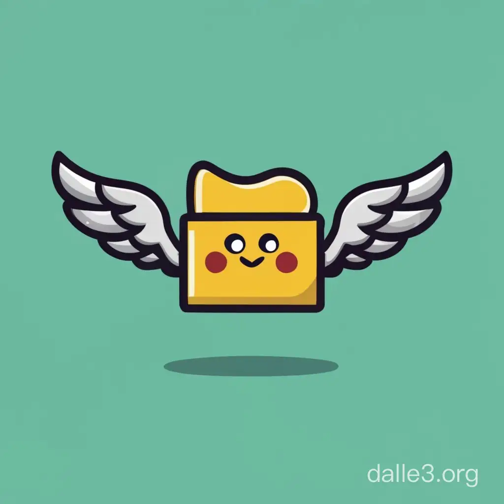 Whimsical Flight Butter with Wings Soaring Through the Sky | Dalle3 AI