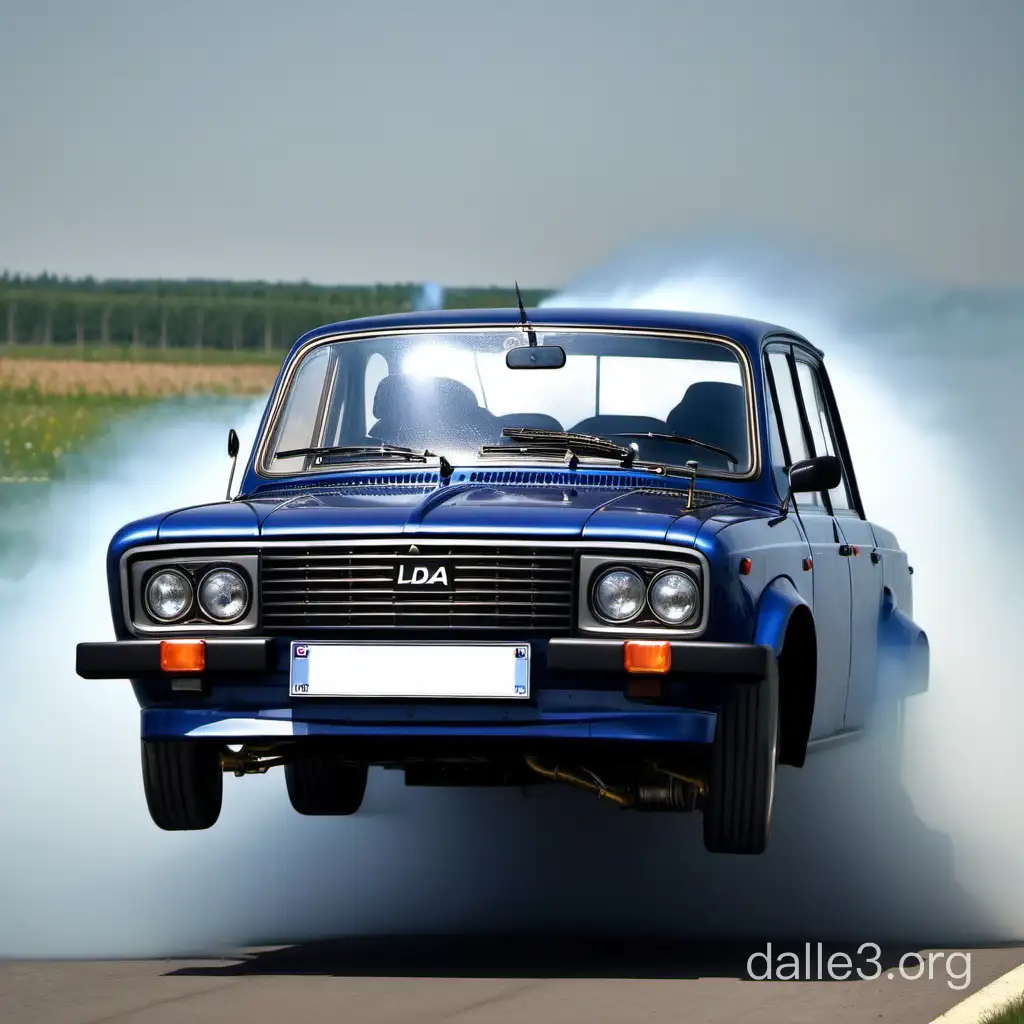Modified Lada Car with Powerful Jet Engine | Dalle3 AI