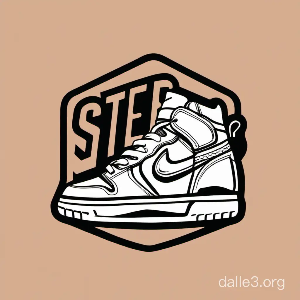 Step And Step Sneaker Store Logo with Stylish Shoe Design | Dalle3 AI
