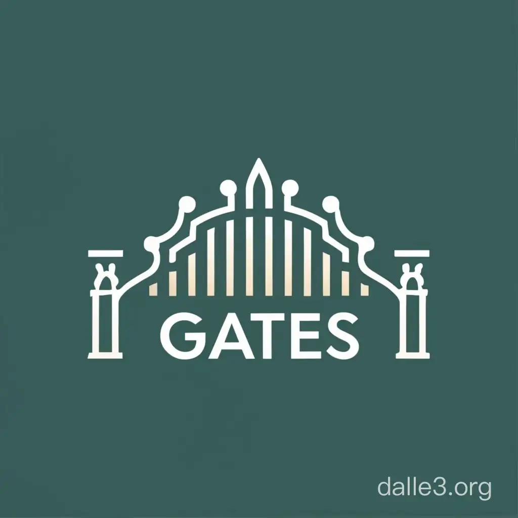 Elegant Gates Unveiling Emblem for Financial Enterprises | Dalle3 AI