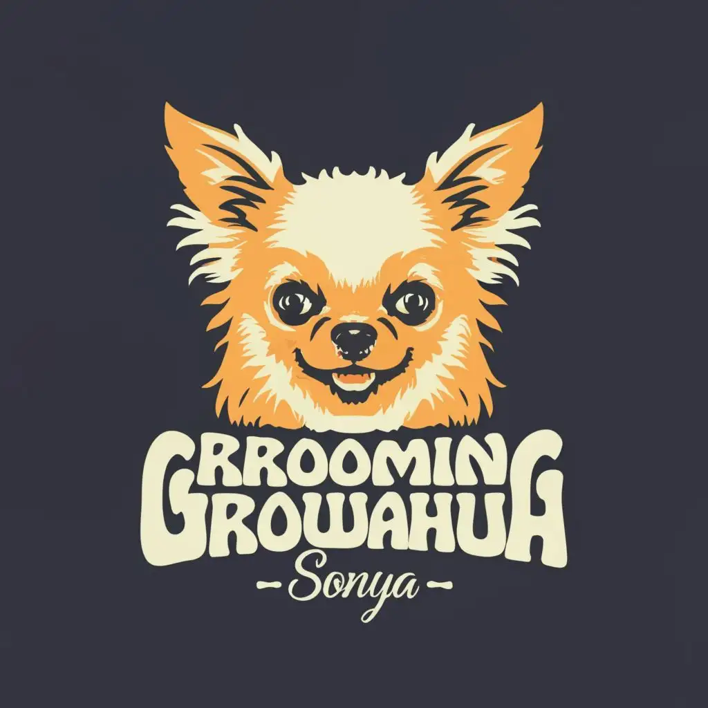 LOGO Design for Sonyas Fluffy Chihuahua Grooming Playful Typography and ...