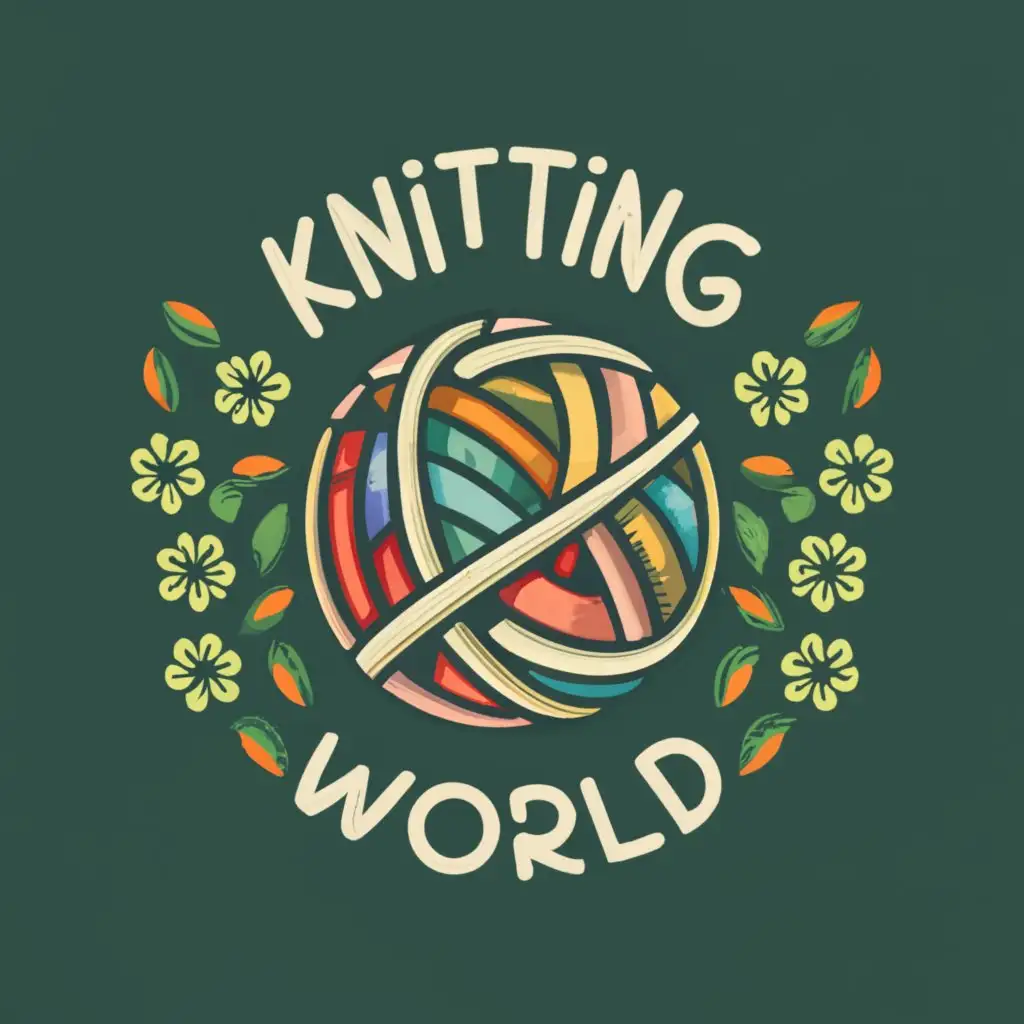 LOGO Design For Knitting World Lucky Ball of Yarn with Typography | AI ...