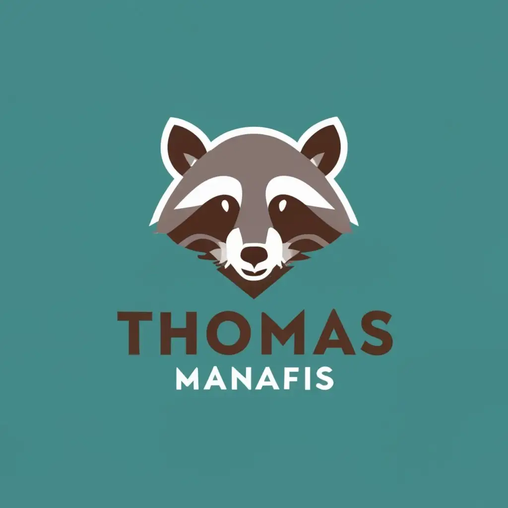 LOGO Design For Thomas Manafis Refined Raccoon with Typography for ...