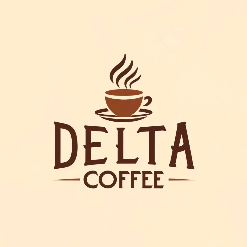 LOGO Design for Delta Coffee Inviting Ambiance with Coffee Beans ...