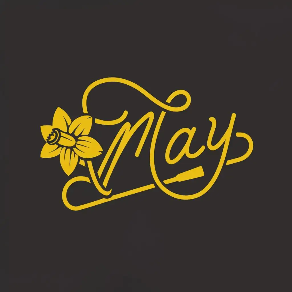 LOGO Design For May Beauty Spa Radiant Yellow Daffodil on a Clear ...