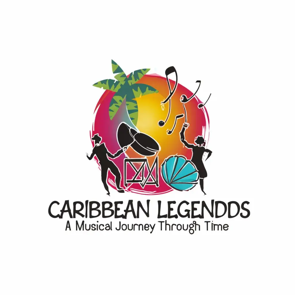 LOGO Design For Caribbean Legends A Musical Journey Through Time | AI ...