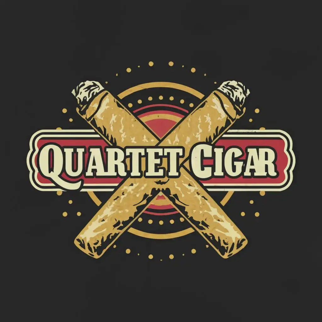 LOGO Design for Quartet Cigar Retro Vibe with 1970s Lounge Charm and ...