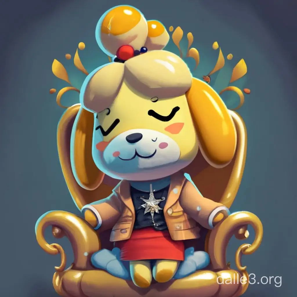 Isabelles Opulent Throne Wealthy Outfit in Super Smash Bros Style ...