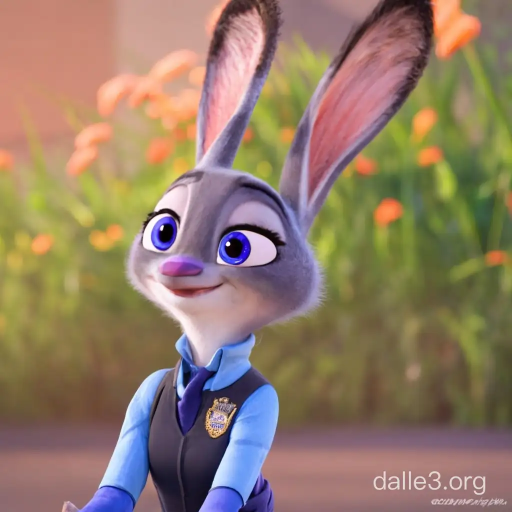 Judy Hopps Zootopia Yoga Session | Dalle3 AI