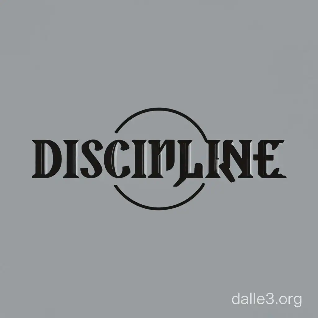 Strict Gray Russian Discipline Typography with Underline | Dalle3 AI