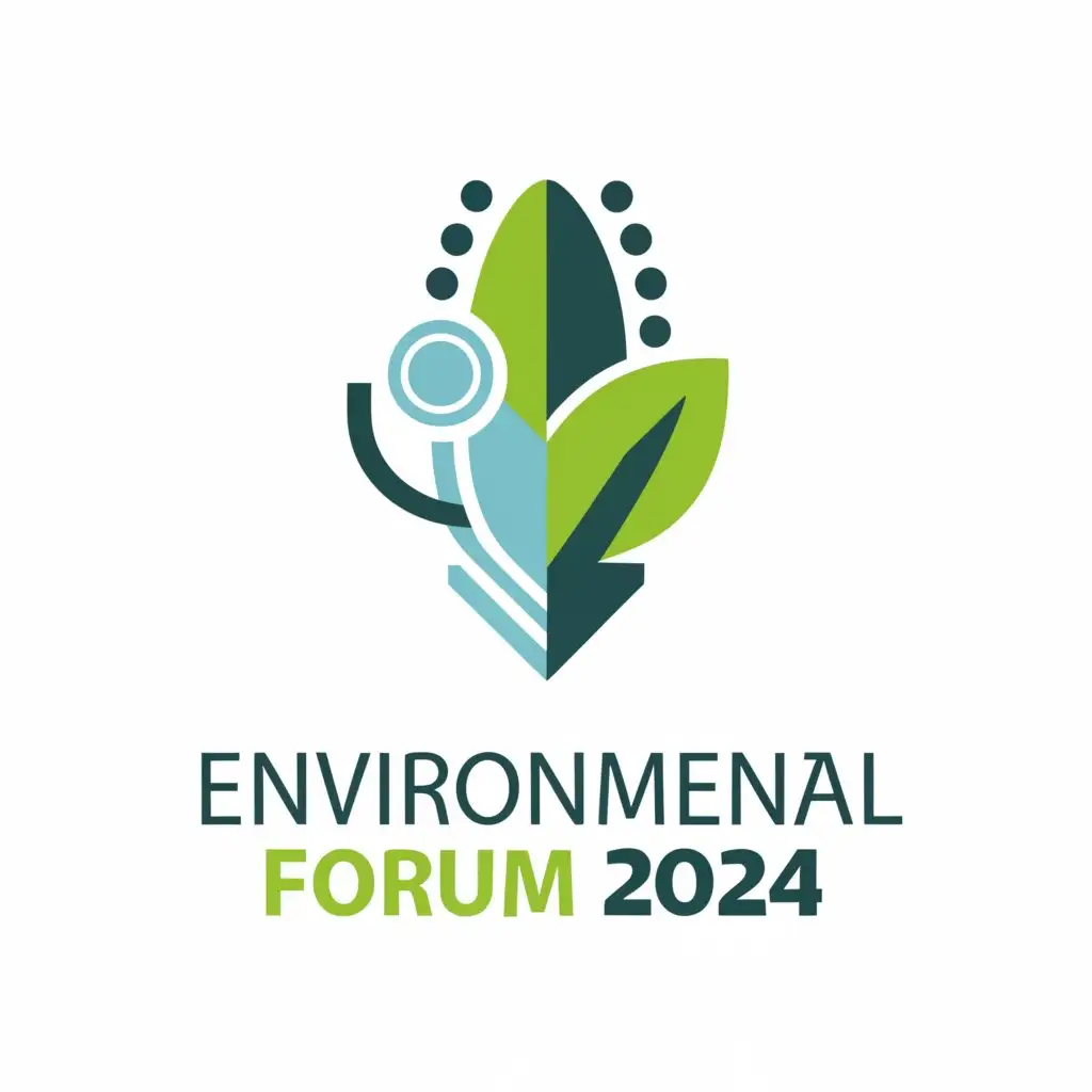 LOGO Design for Environmental Forum 2024 Leaf Robot Head Energy with ...