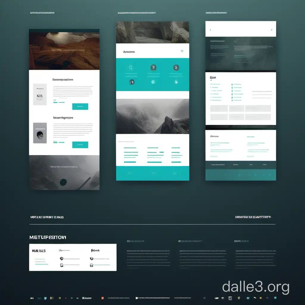 Sleek Modern UI Layout for a Web Developer Portfolio | Dalle3 AI