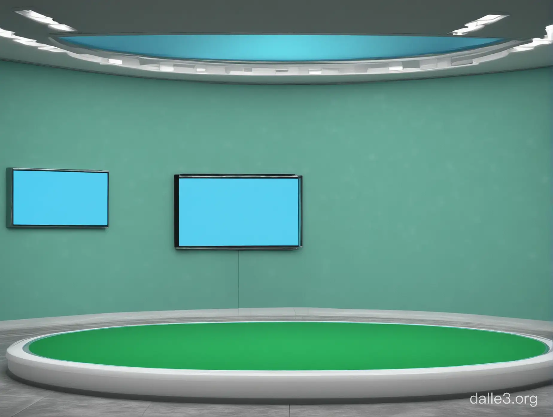 Newscast Background with Green Screen for TV Studio | Dalle3 AI