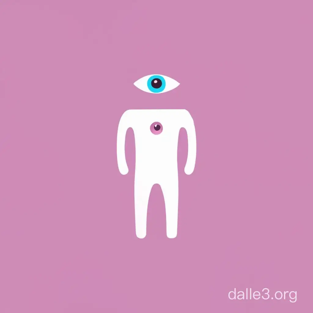 Ethereal White Silhouette with Singular Central Eye and Unique Chest ...