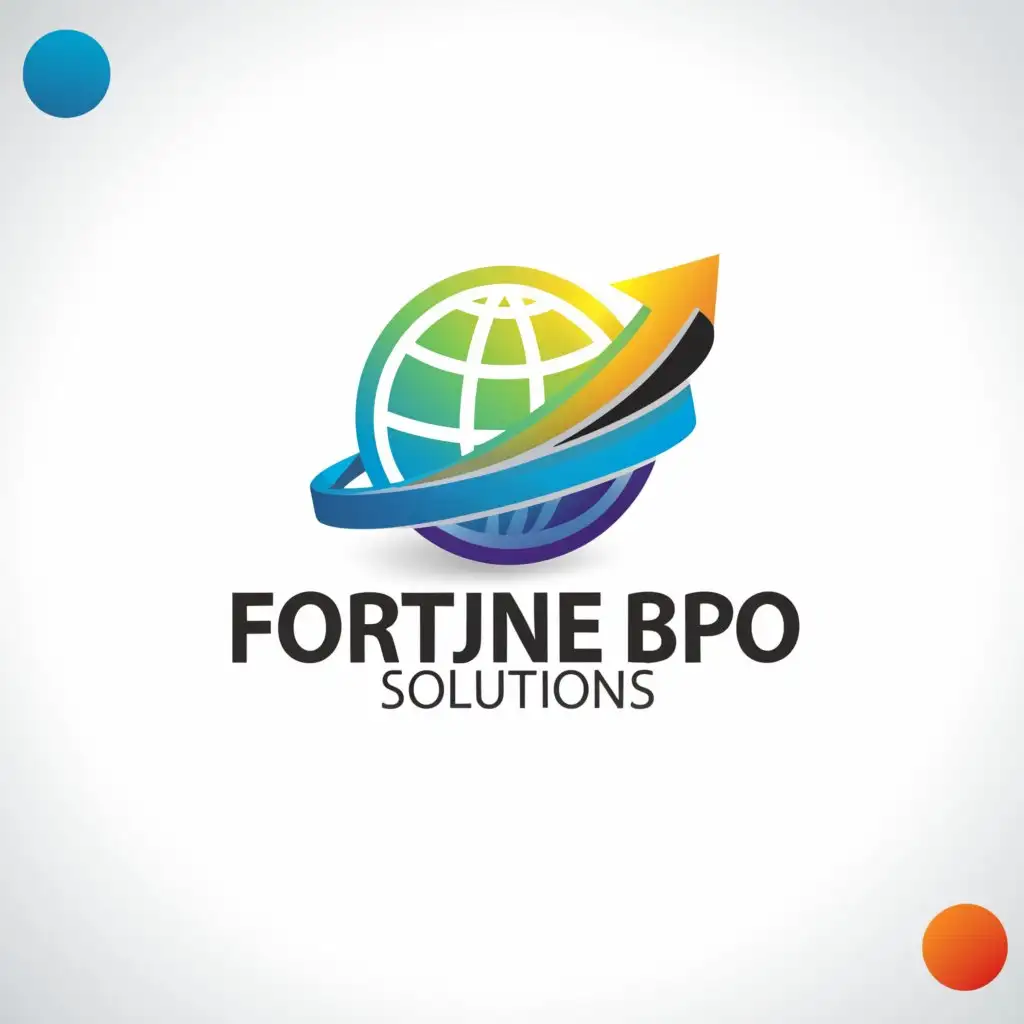 LOGO Design For Fortune BPO Solutions Globe Emblem for Tech Industry ...
