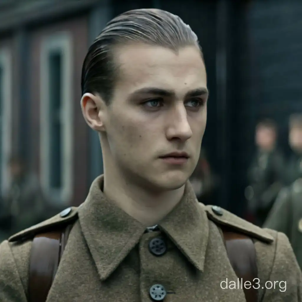 Handsome Aryan Man with Hitlerjugend Haircut | Dalle3 AI