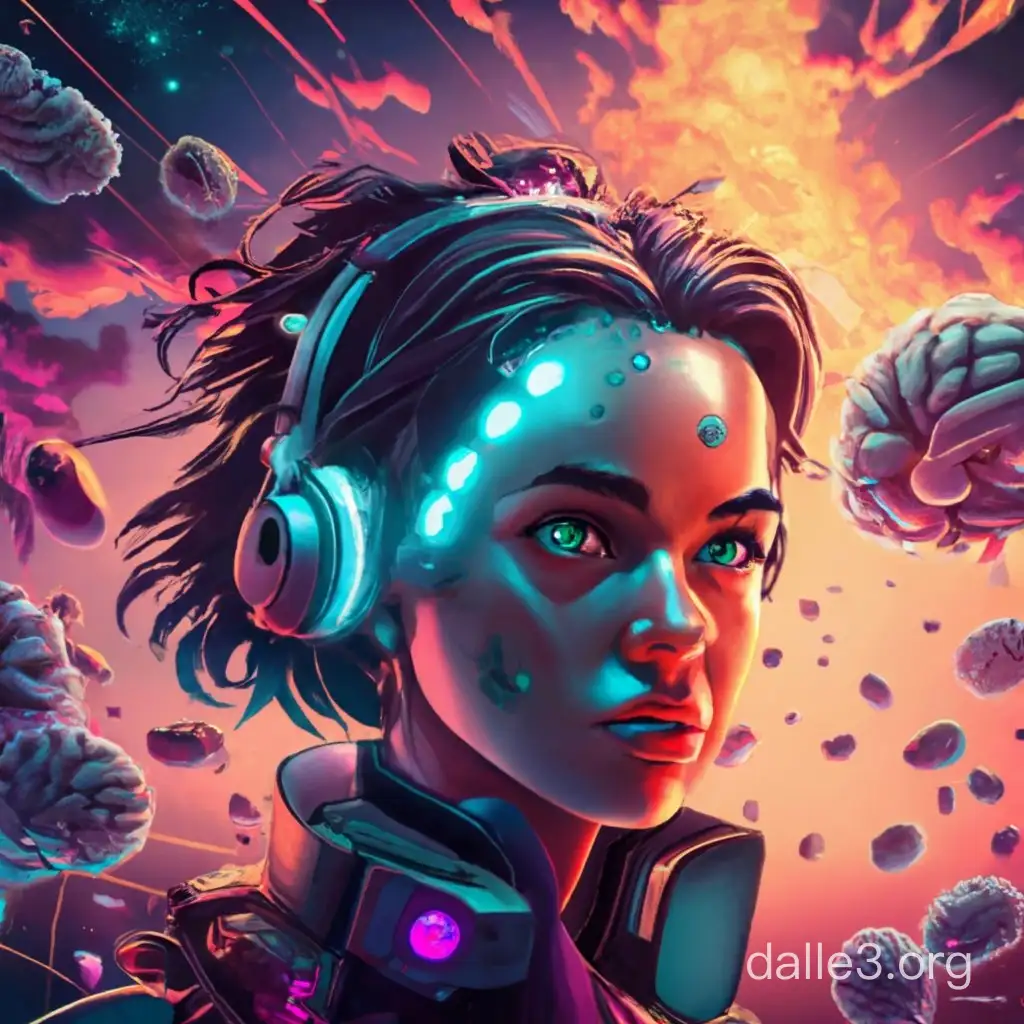 Cyberpunk Visual Novel Cover AI Cassandra and Troubled Protagonist Amid ...