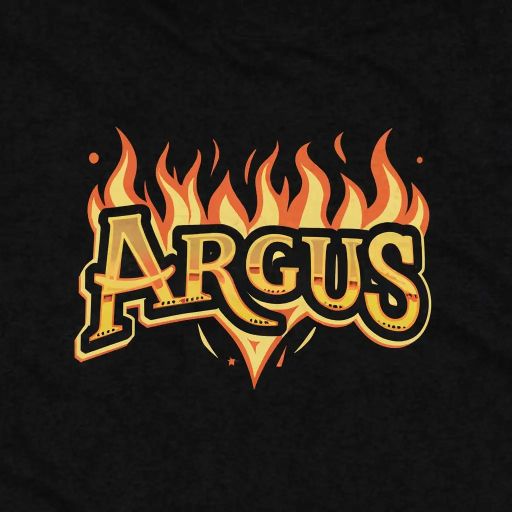 LOGO Design for Argus Fiery Flames with Dynamic Typography | AI Logo Maker