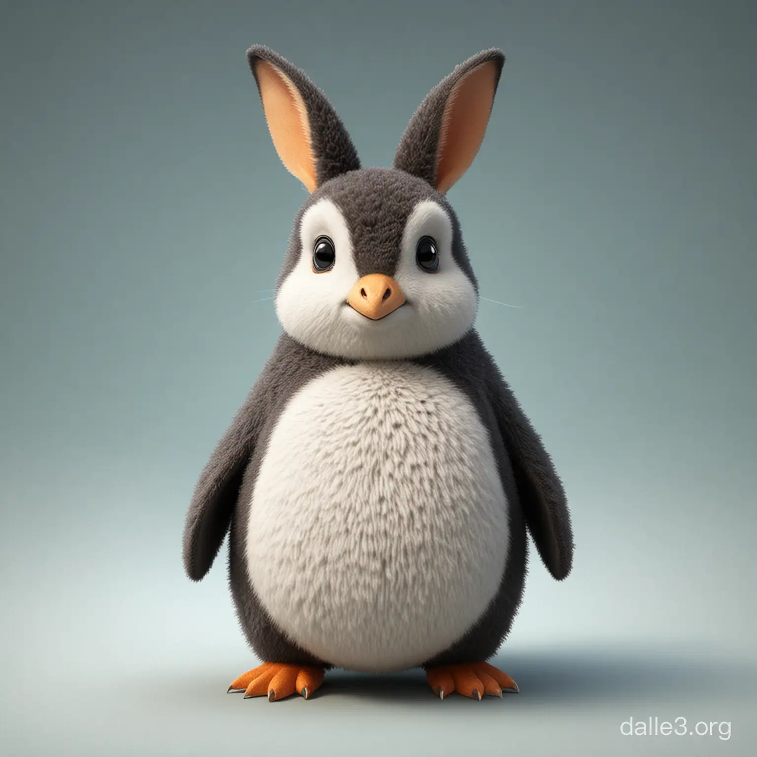 Penguin Rabbit Hybrid Adorable Penguin with Rabbit Features | Dalle3 AI