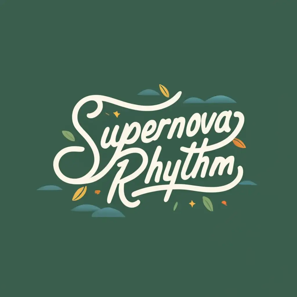 LOGO Design For Supernova Rhythm Earth Tones Tree Leaves and Clouds ...