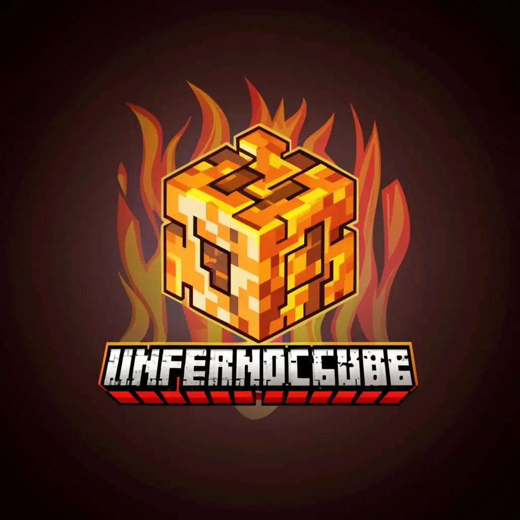 LOGO Design For Infernocube Minecraftinspired Logo with Moderate ...