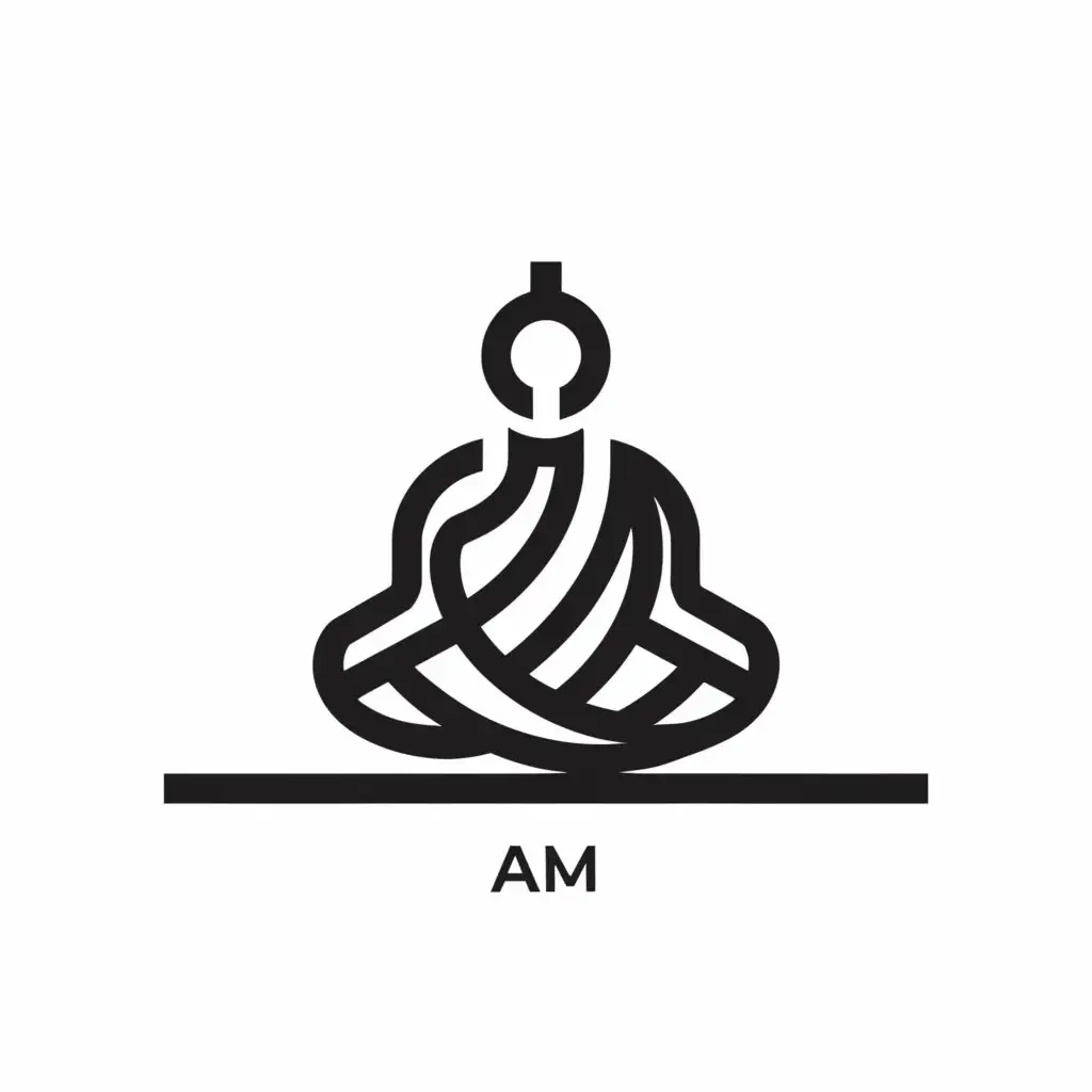 LOGO Design For AM Minimalistic Monk Symbol for Sports Fitness Industry ...