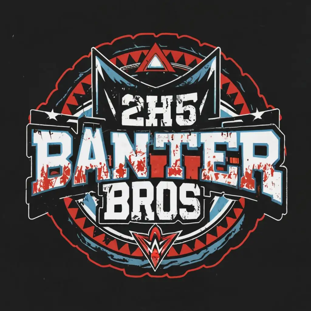 LOGO Design for 2H5 Banter Bros Bold Wrestling Typography Emblem | AI ...