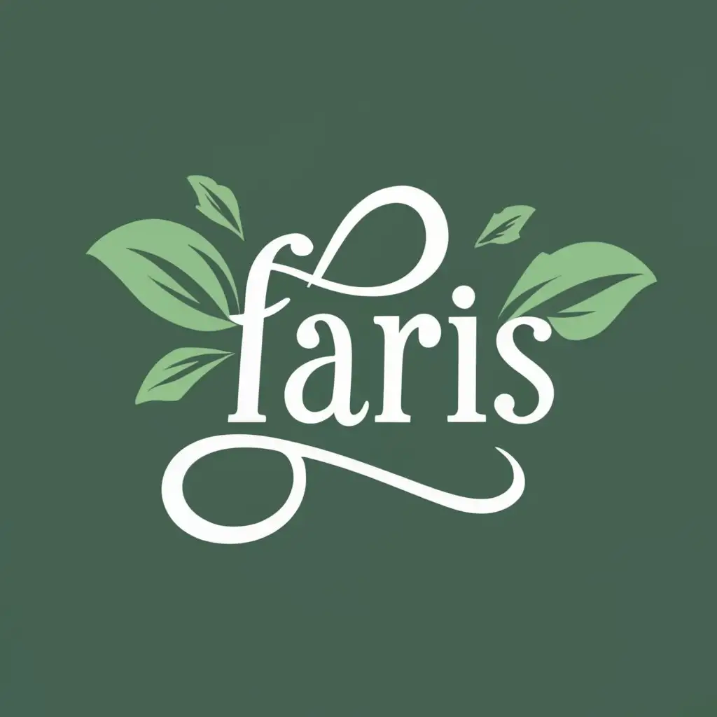 LOGO Design For Faris Organic Elegance with RootInspired Leaves and ...