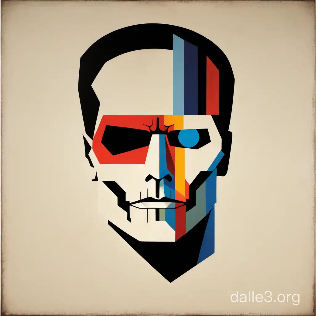 Minimalist Abstract Rendering of The Terminator | Dalle3 AI