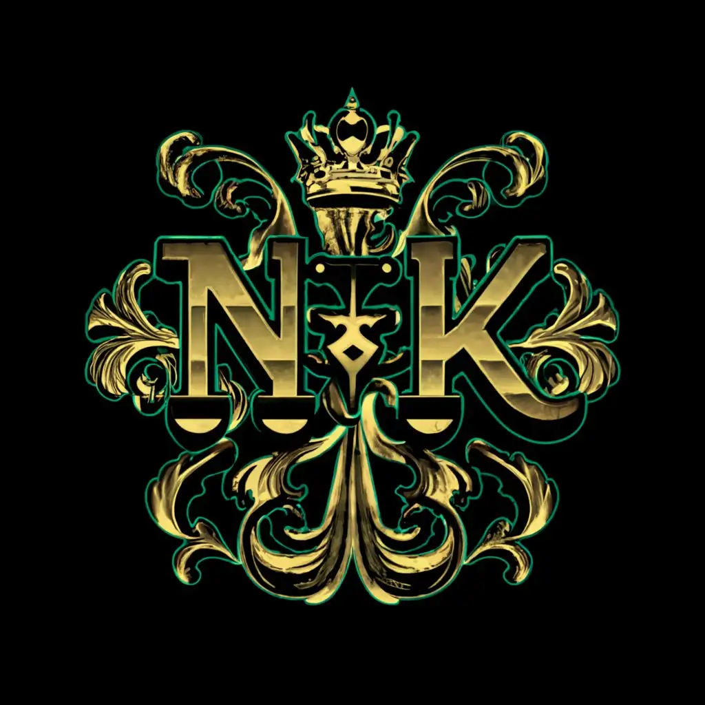 LOGO Design for NK GraffitiInspired Gold Outline with Hip Hop and ...