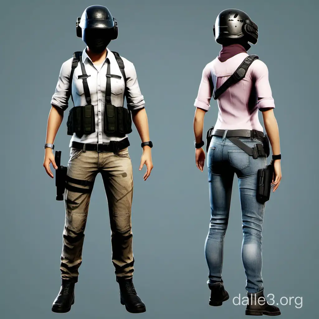 Diverse and Tactical Characters in the Intense Pubg Game | Dalle3 AI