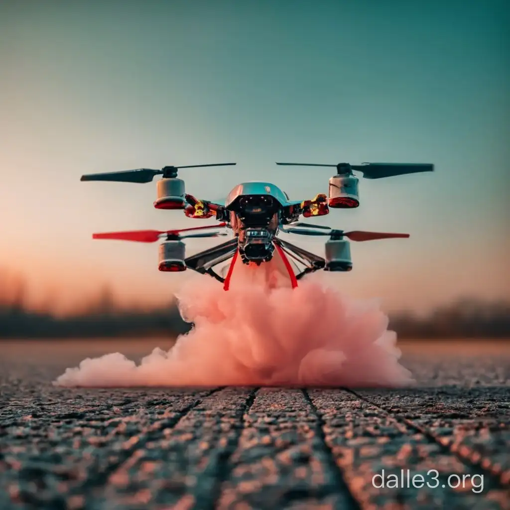Drone Crash Scene with Smoke | Dalle3 AI