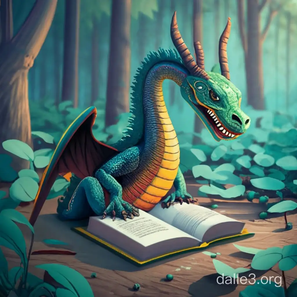 Hare Presents Python Programming Book to Dragon | Dalle3 AI
